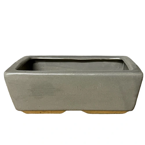 Grey Rectangle Ceramic Pot 15cm - Miyagi Bonsai
