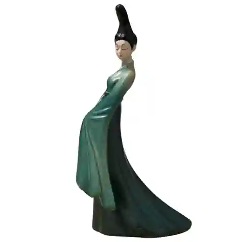 Vintage Style Resin Lady Ornament 8cm - Miyagi Bonsai